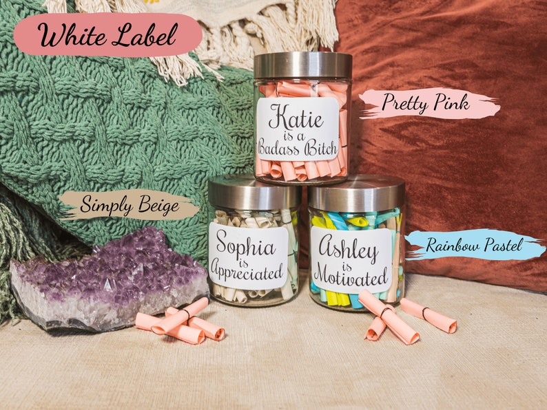 Appreciation Affirmation Jar 60 Daily Affirmation Cards / - Etsy