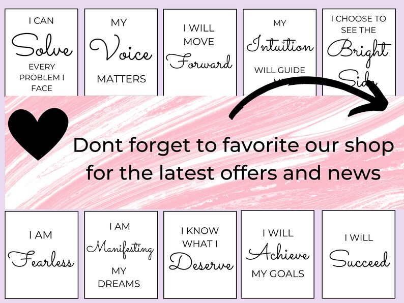 99 DIGITAL Positive Affirmation Cards, Daily Affirmations, Self Love ...