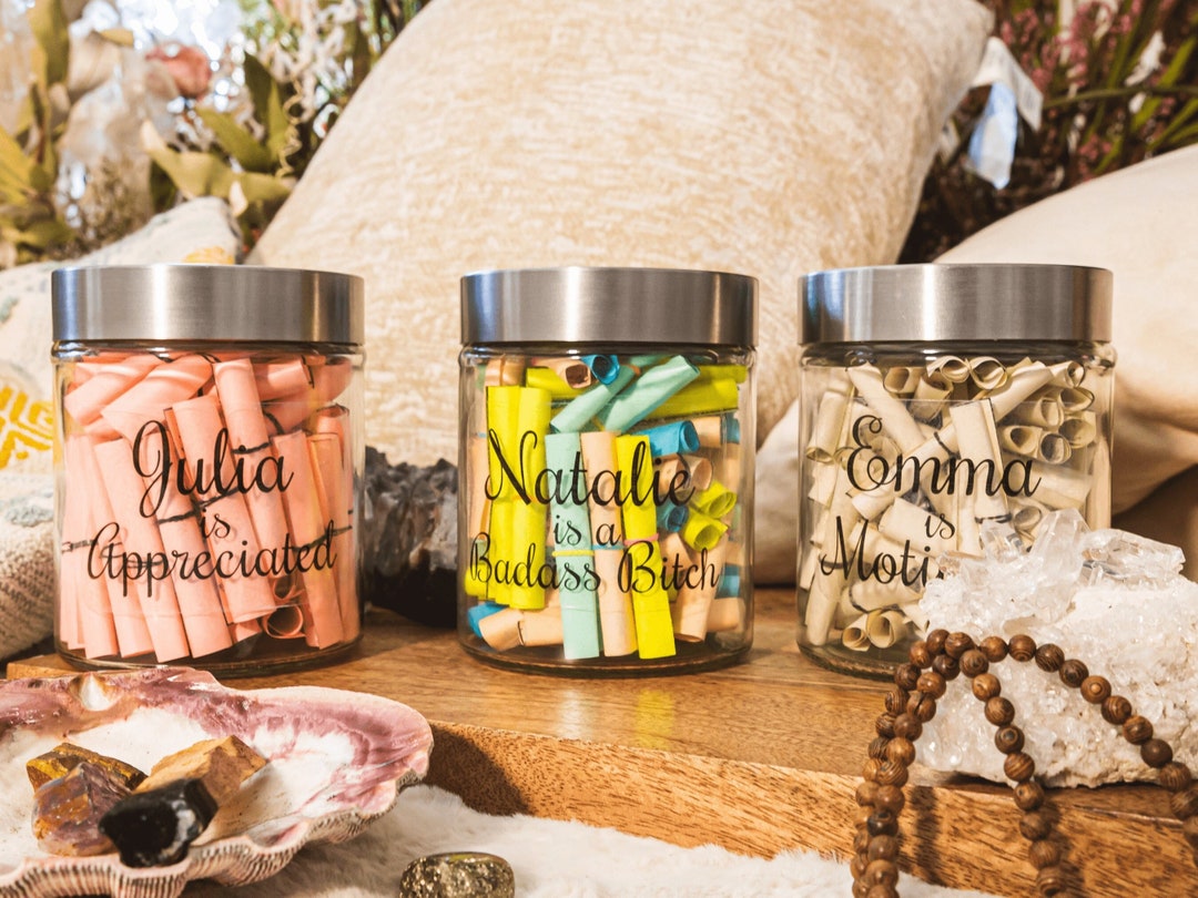 Appreciation Affirmation Jar- 60 Daily Affirmation Cards / Positive ...