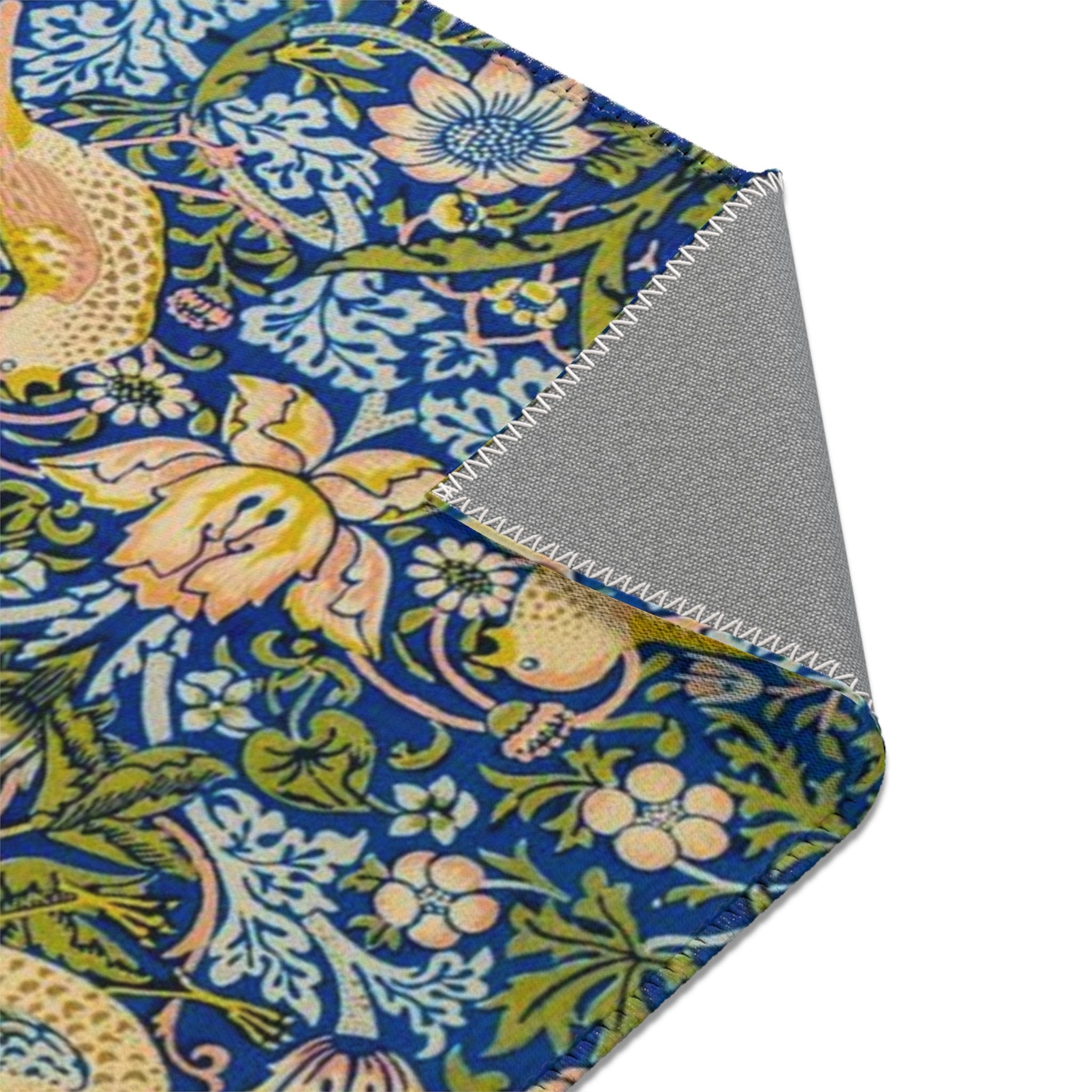 Area Rugs William Morris Strawberry Thief indigo Rugs for Bedroom ...