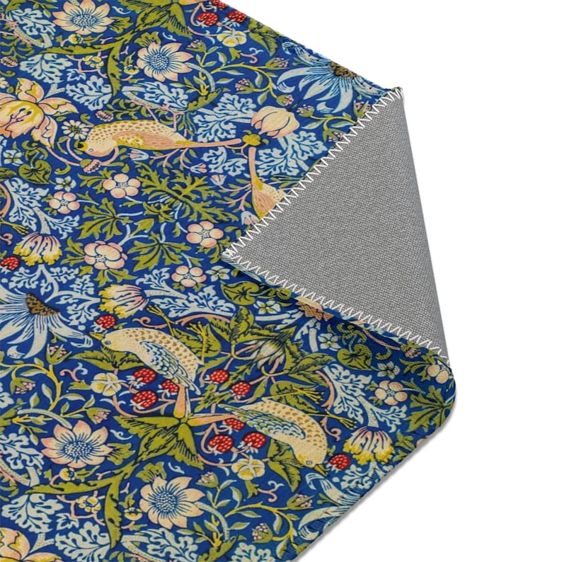 Area Rugs William Morris Strawberry Thief indigo Rugs for Bedroom ...