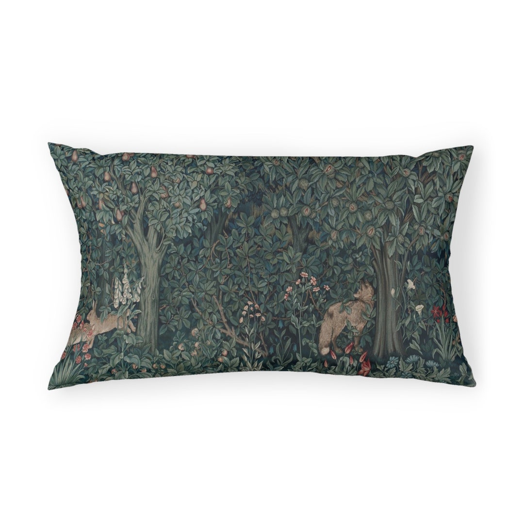Pillowcase William Morris Greenery fox and Rabbit X1 Pillow Cases ...