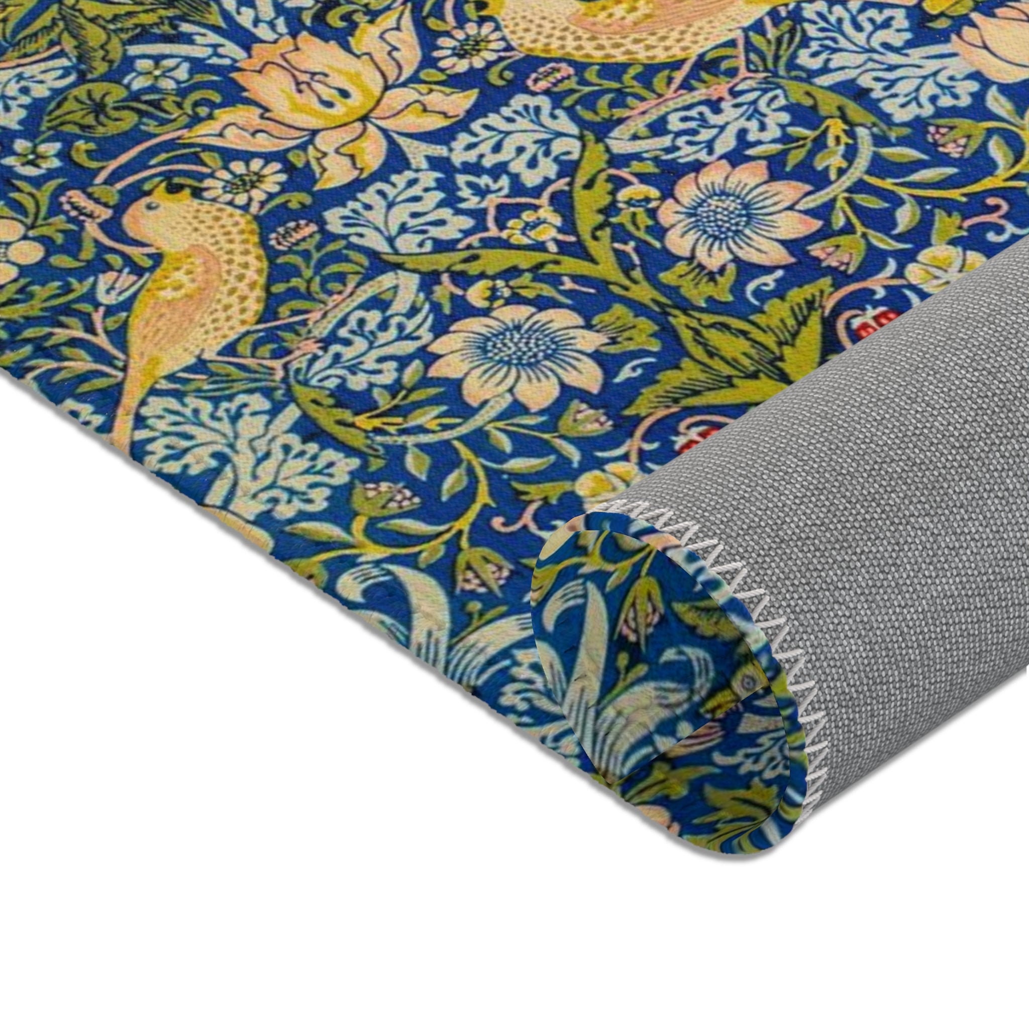 Area Rugs William Morris Strawberry Thief indigo Rugs for Bedroom ...