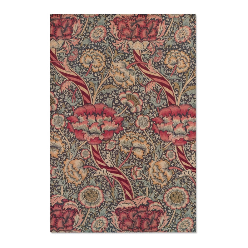 William Morris & Co Area Rugs Wandle red - Etsy William Morris & Co Area Rugs Wandle red - Etsy