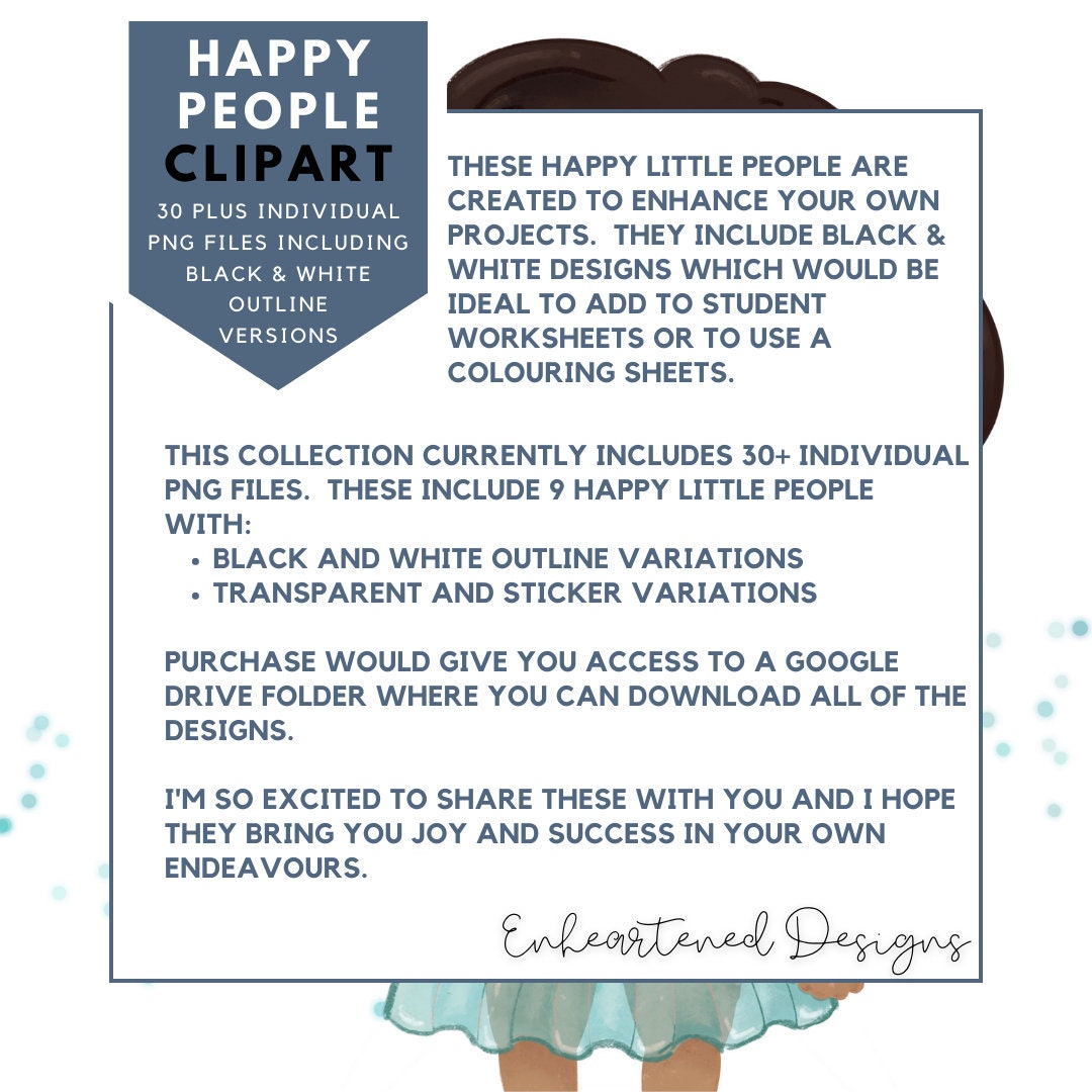 Happy Little People PNG Clipart Designs - Etsy
