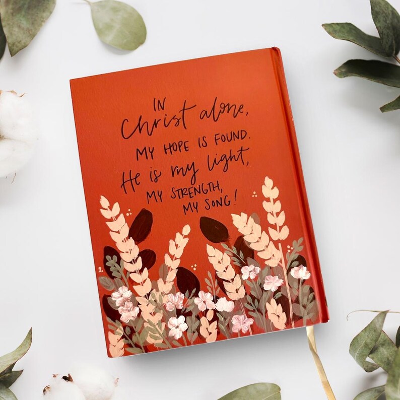 Rust Botanical Hand Painted Bible | ESV Hardcover Journaling ...