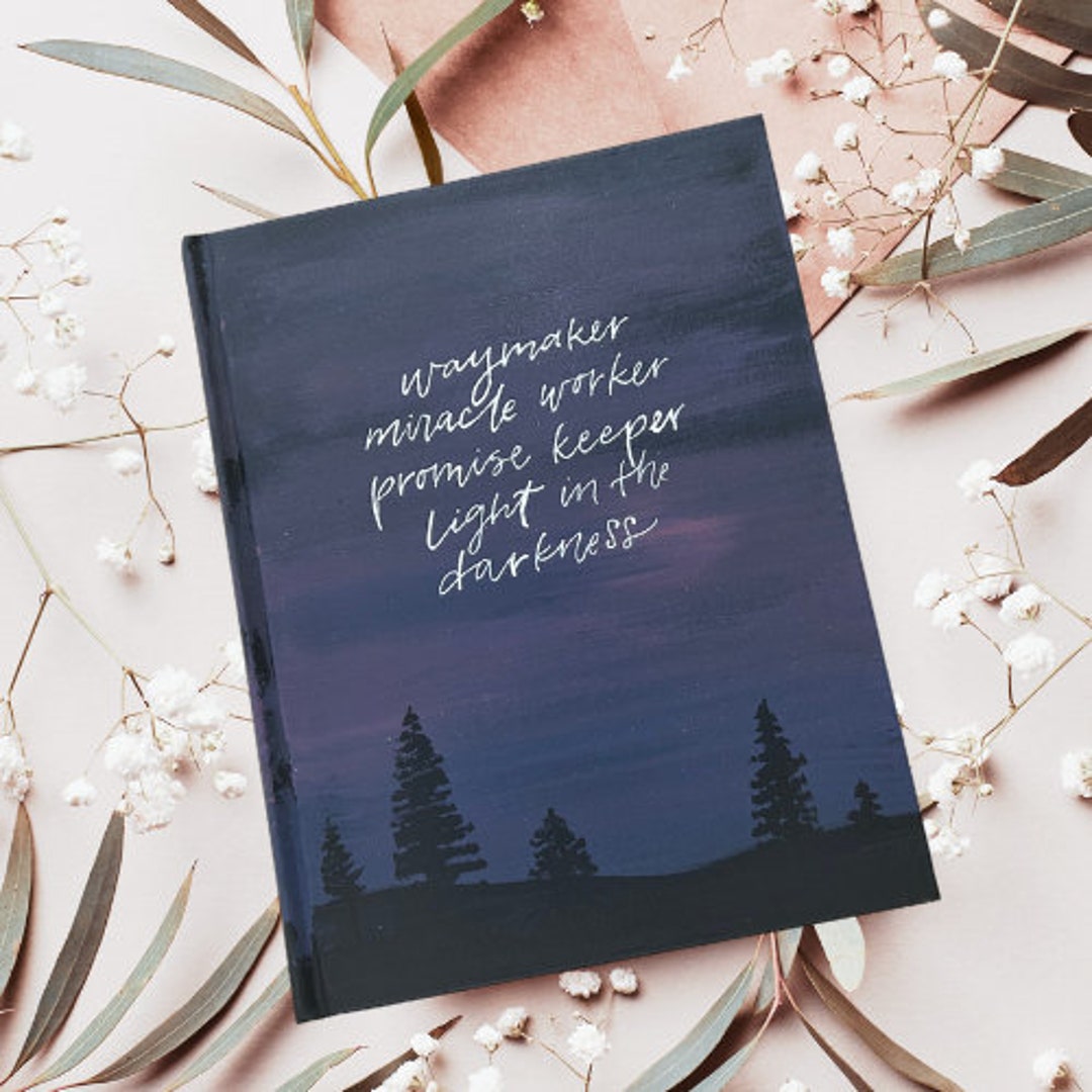 Waymaker Night Landscape Hand Painted ESV Journaling Bible - Etsy