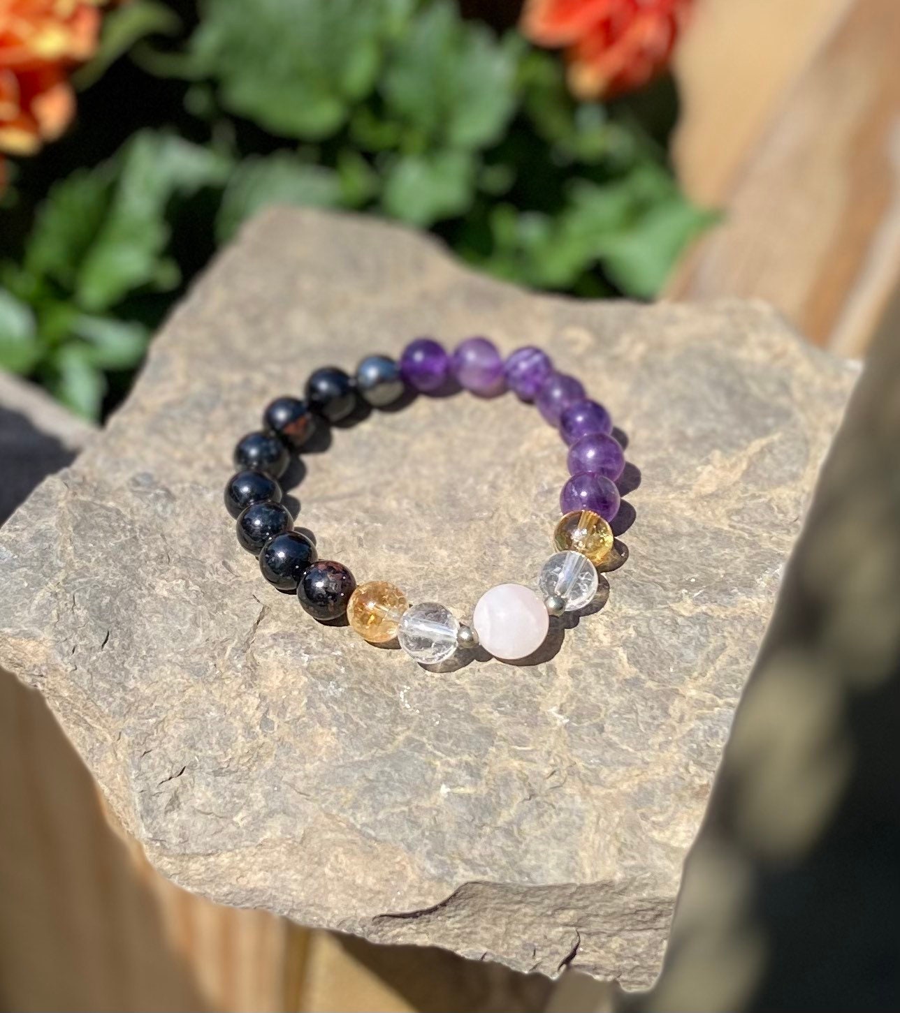 Maleficent Crystal Bracelet-protection From Negativity, Rose Quartz ...