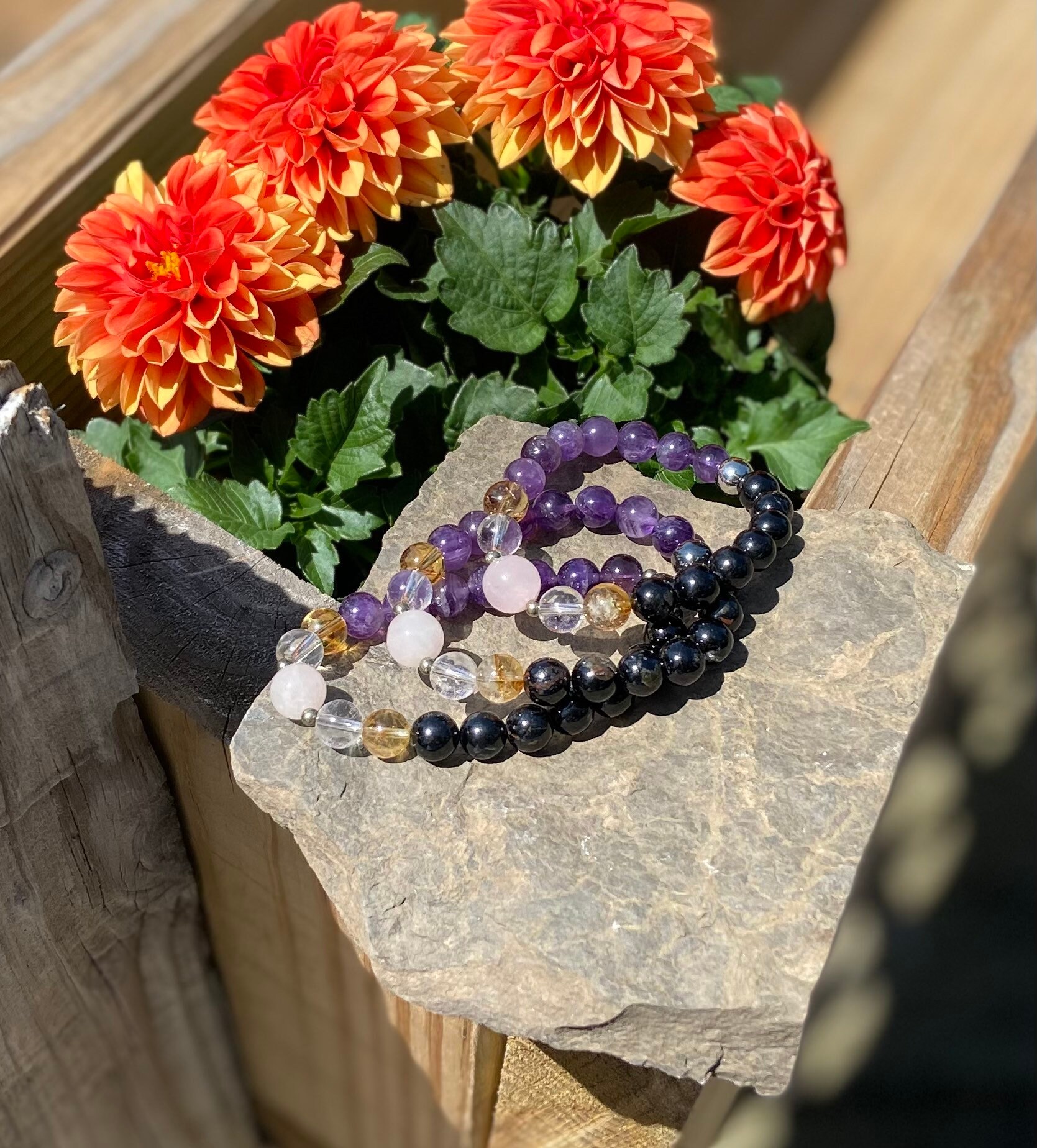 Maleficent Crystal Bracelet-protection From Negativity, Rose Quartz ...