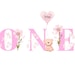 ONE | First Birthday | Girl Birthday | Pink One | PNG | Sublimation ...