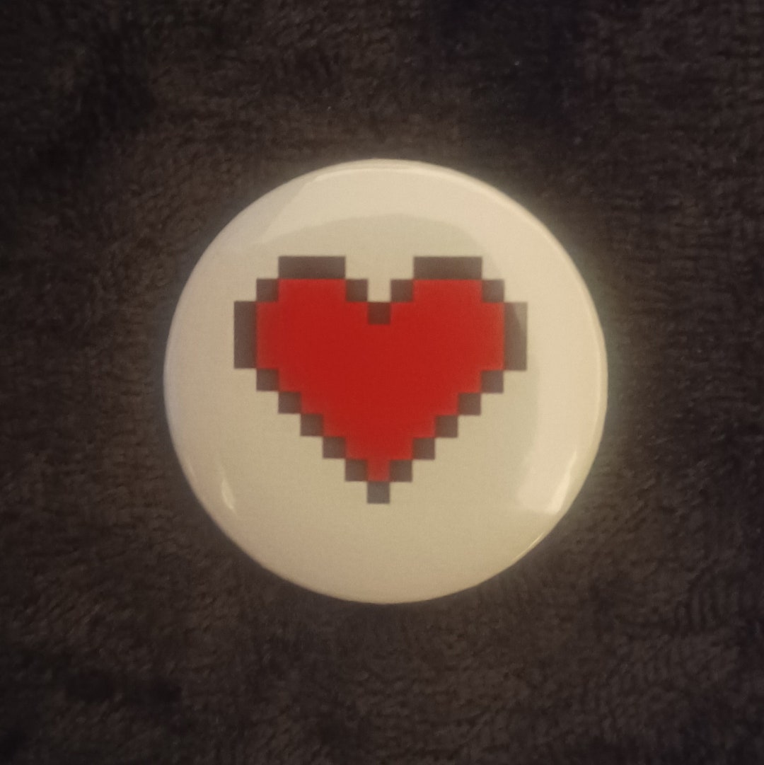 Button Pin - "8-bit Heart" - Etsy