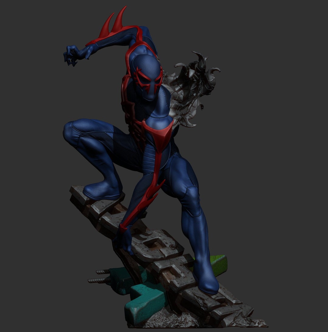 Spider-man 2099 Idle 3d Statue - Etsy