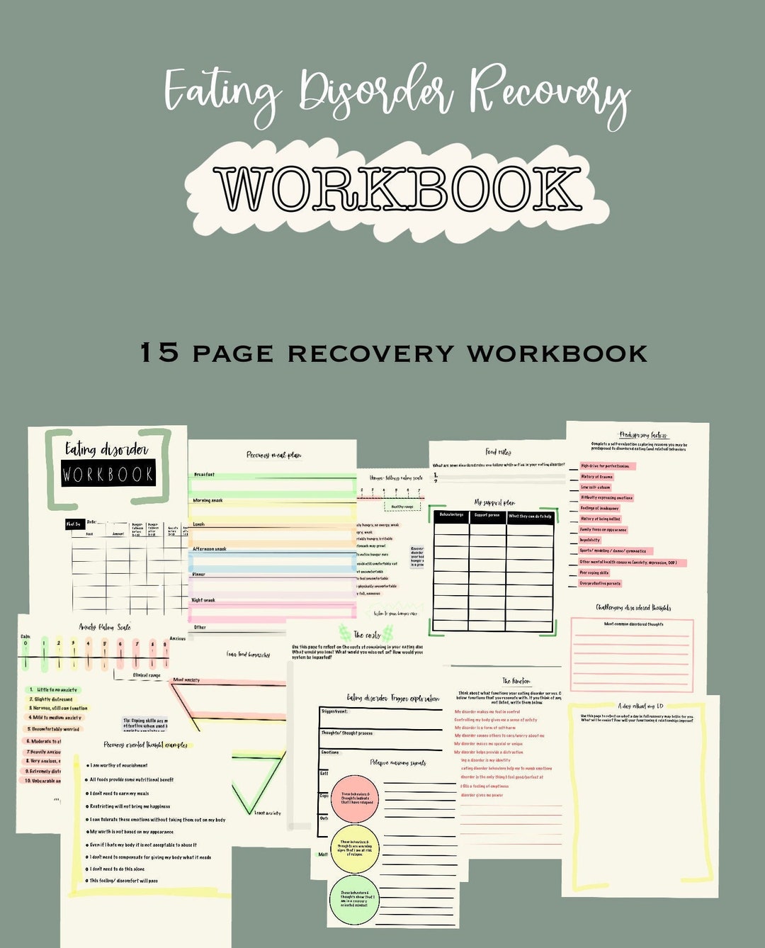 Eating Disorder Recovery Workbook - Etsy