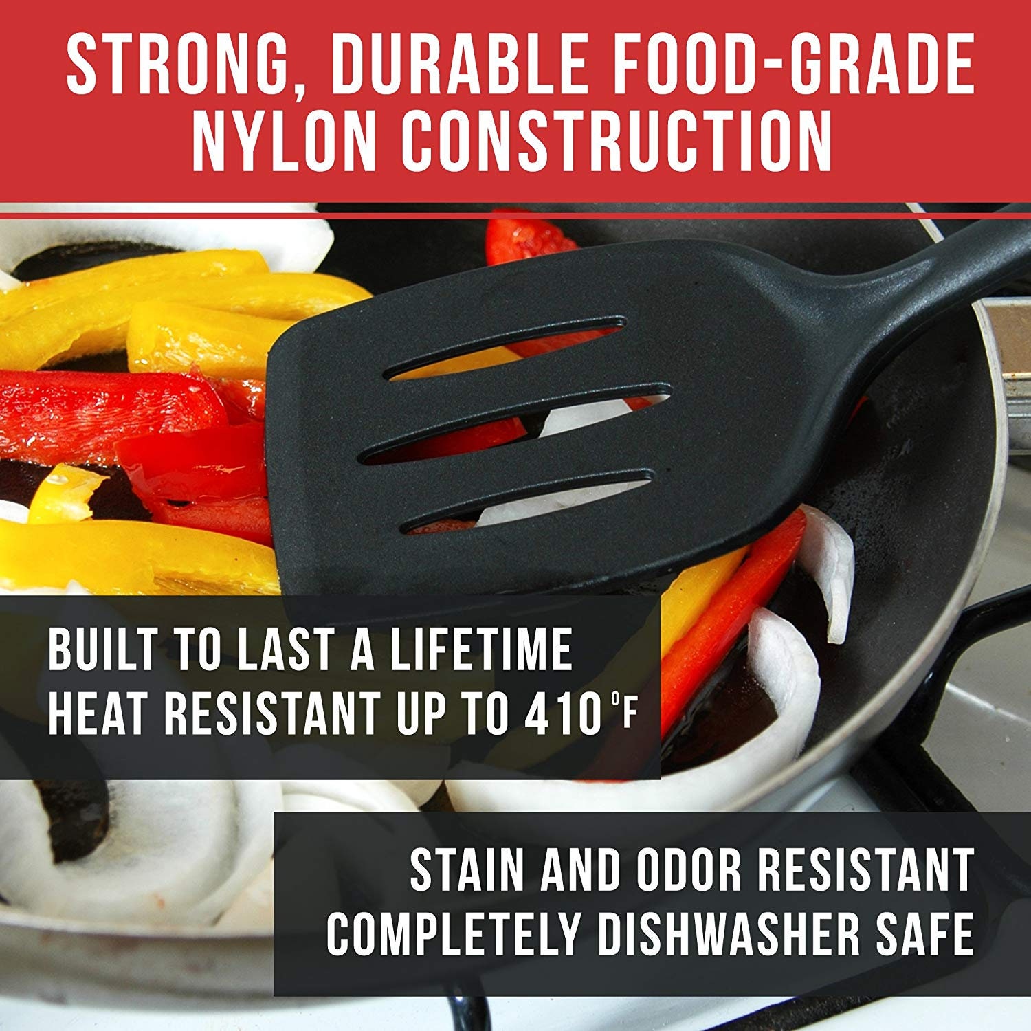 2-pc Kitchen Spatula Set Non-scratch and Non-stick Nylon Solid ...