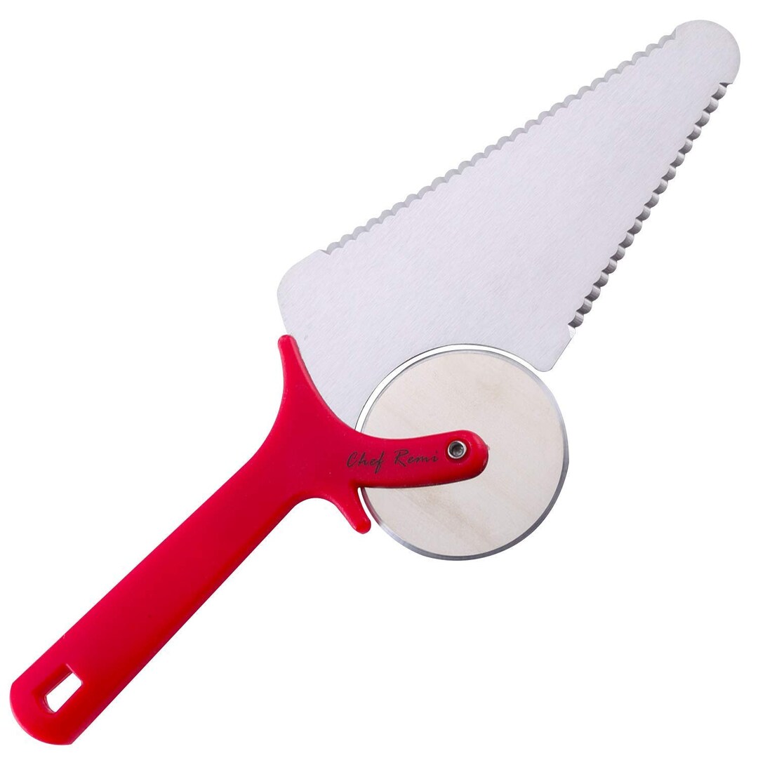 Chef Remi Pizza Cutter Stainless Steel Pizza Wheel serrated Blade and ...