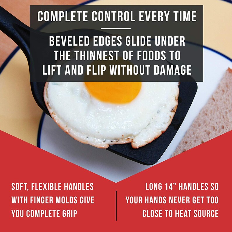 2-pc Kitchen Spatula Set Non-scratch and Non-stick Nylon Solid ...