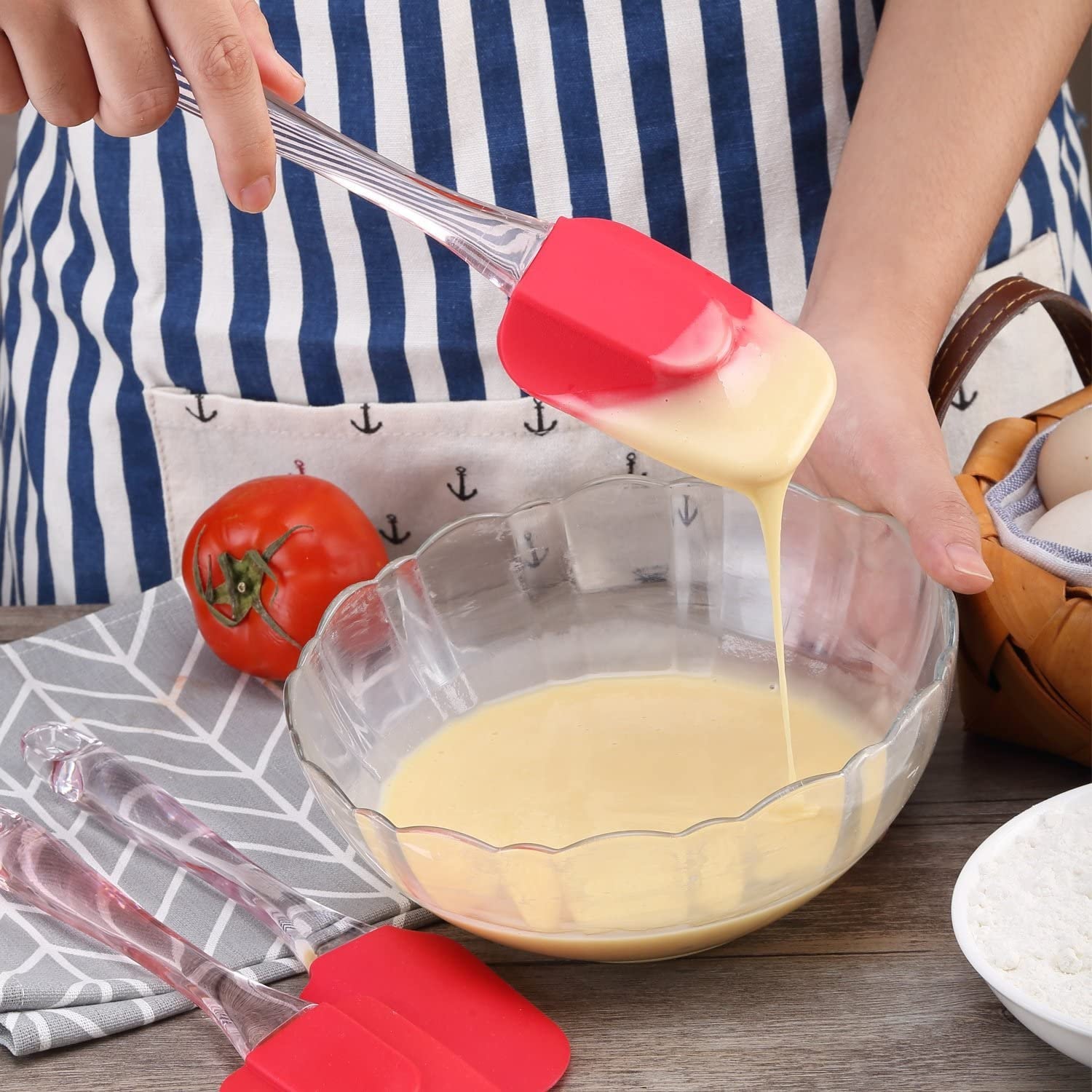 Chef Remi Baking Spatulas Set of 3 Non Stick Silicone Cooking Spatulas ...