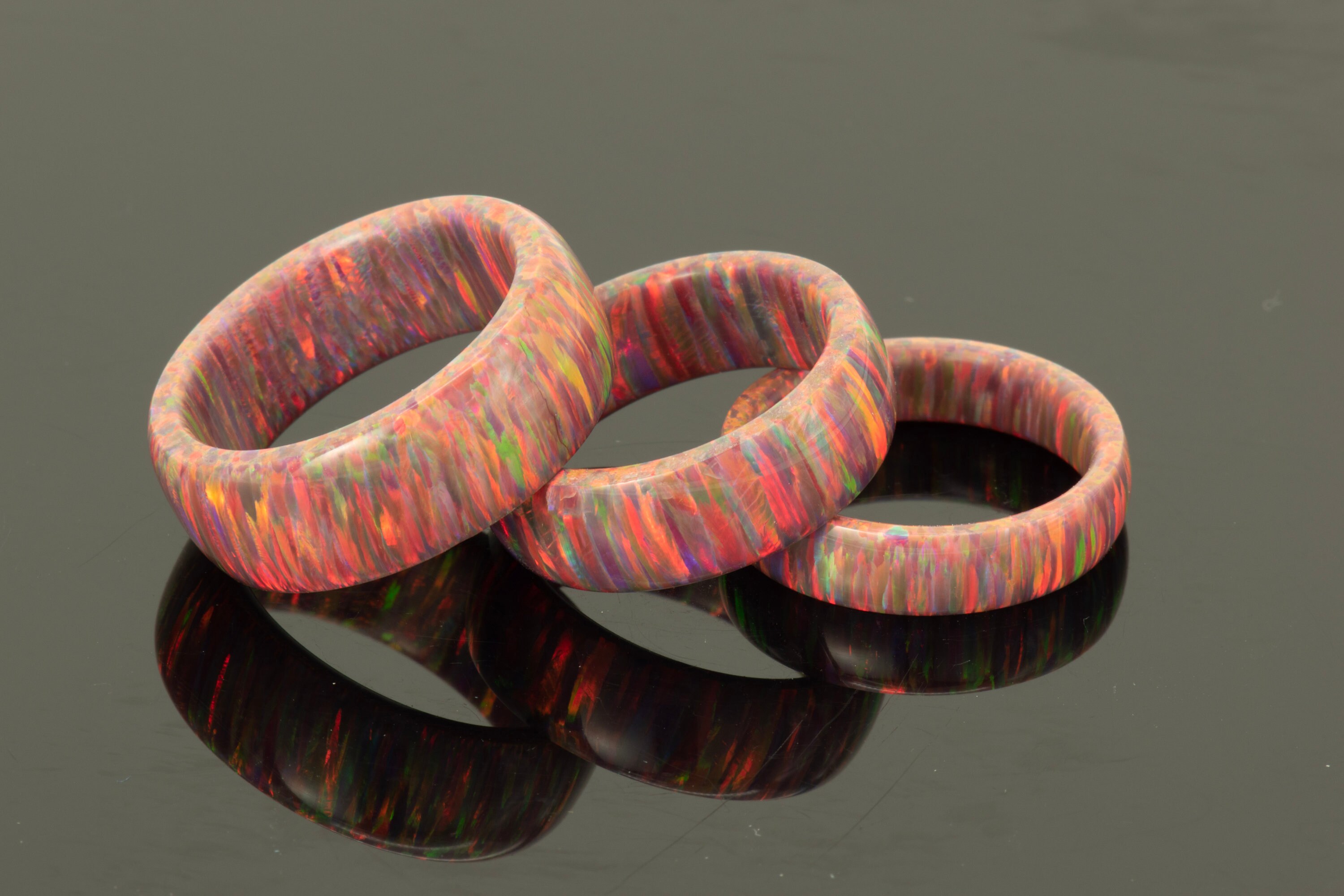 Solid Black Cherry Bello Opal Ring - Etsy