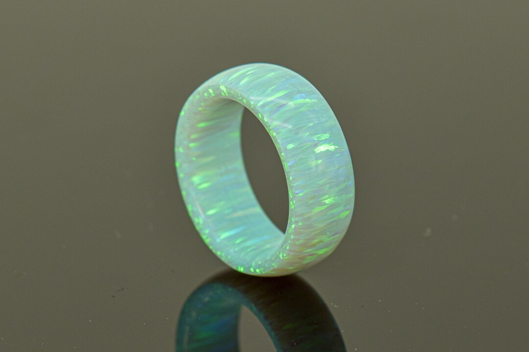 Solid Mint Green Bello Opal Ring - Etsy
