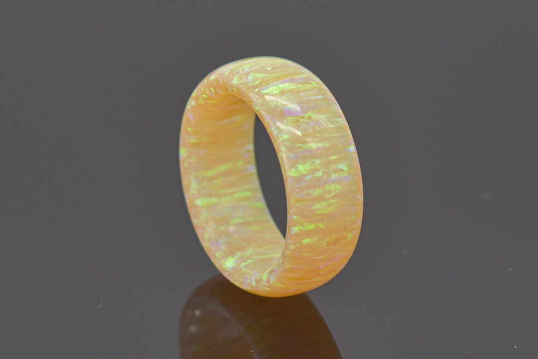 Solid Lemon Yellow Bello Opal Ring - Etsy
