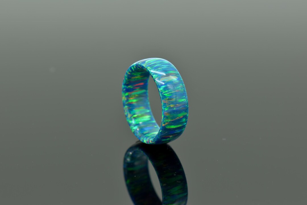Solid Marine Bello Opal Ring - Etsy