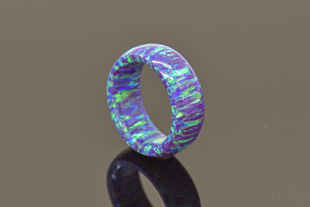 Solid Amethyst Purple Bello Opal Ring - Etsy