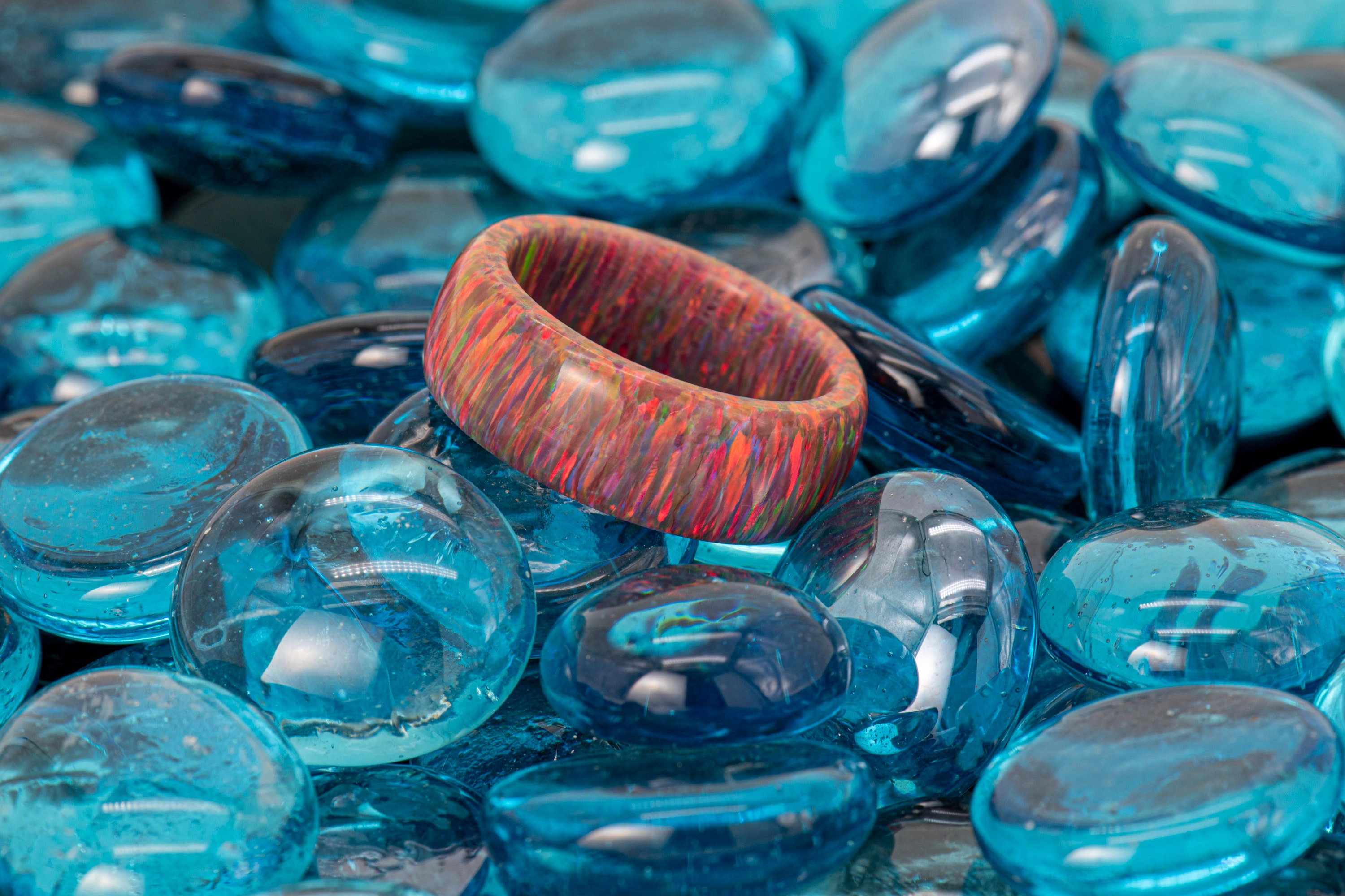 Solid Black Cherry Bello Opal Ring - Etsy