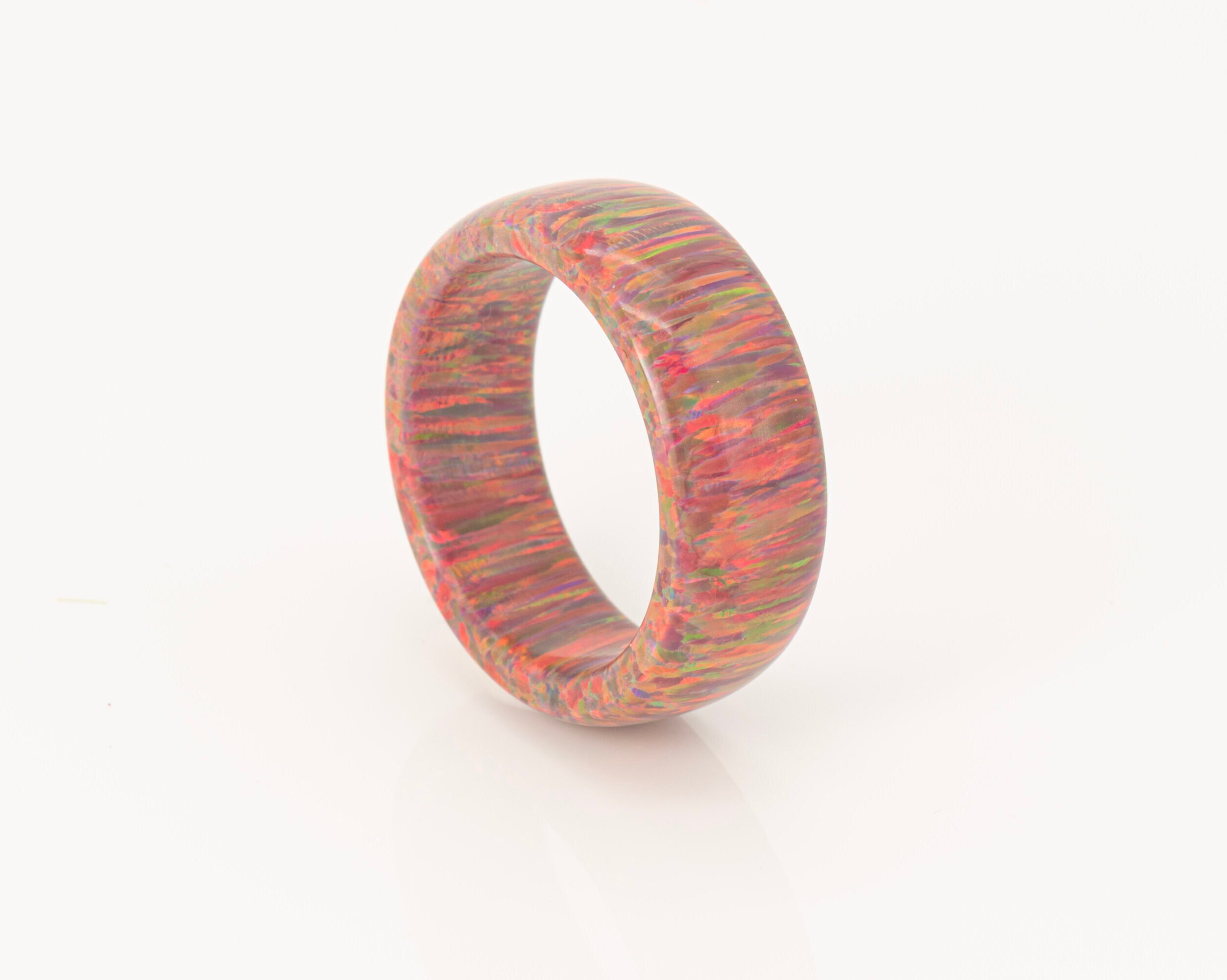 Solid Black Cherry Bello Opal Ring - Etsy