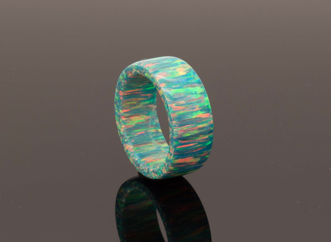Solid Spring Garden Green Bello Opal Ring - Etsy