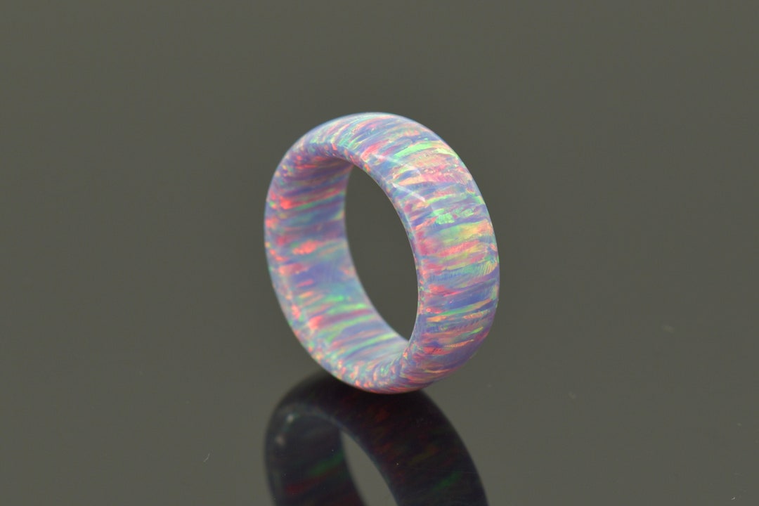 Solid Lavender Bello Opal Ring - Etsy
