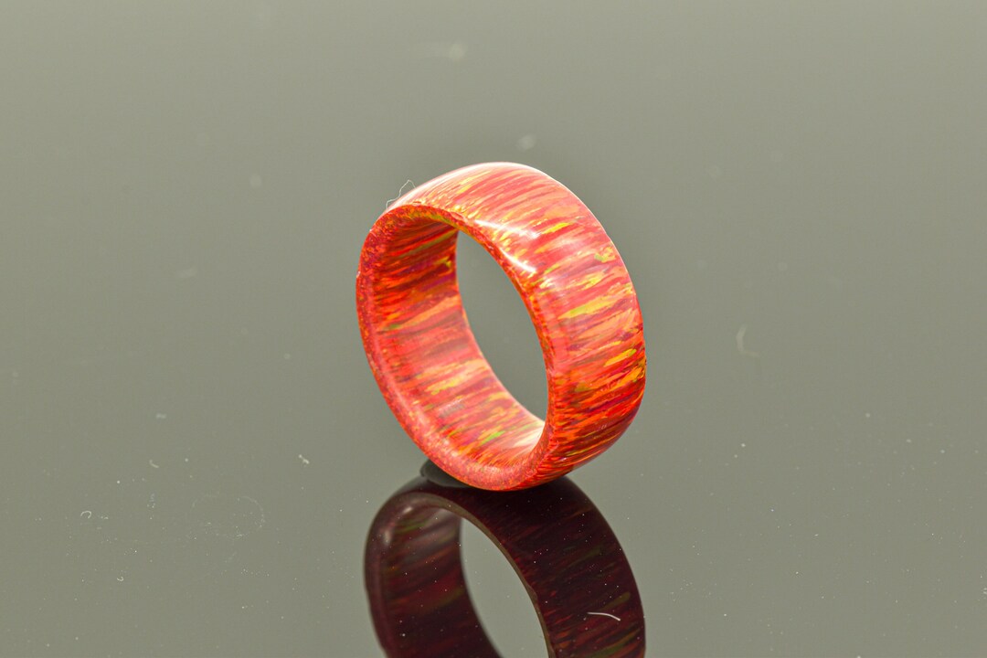 Solid Ruby Red Bello Opal Ring - Etsy