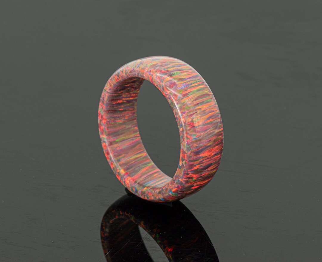 Solid Black Cherry Bello Opal Ring - Etsy