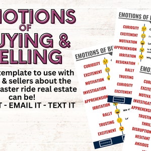 Buyer Emotion Charts - Real Estate Designs - Etsy