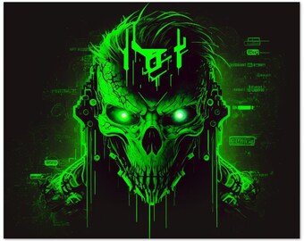 Cyberpunk Zombie Art - Etsy