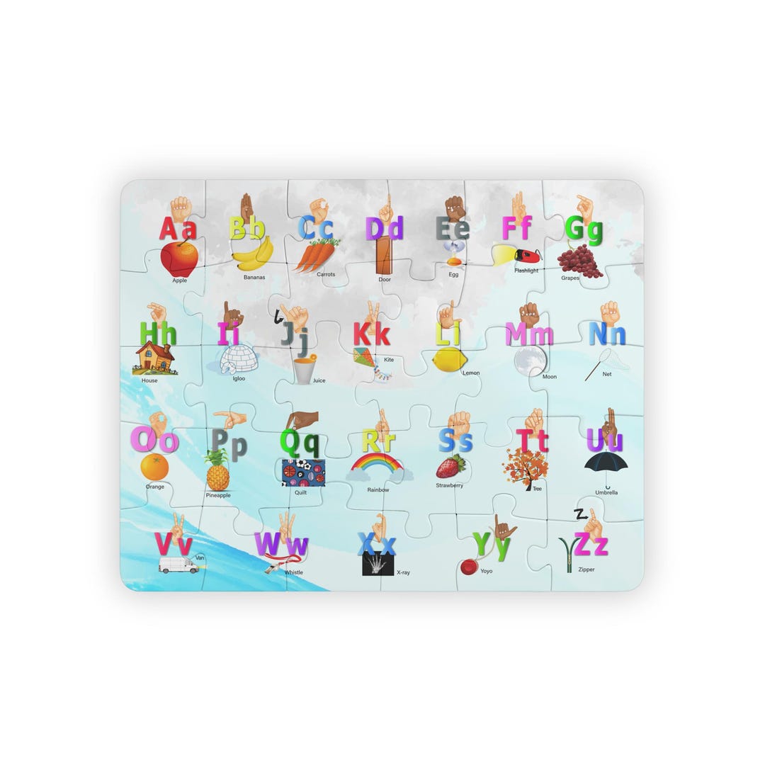 Alphabet Puzzle With ASL - Kids' Puzzle | 30-piece Sign Language ...