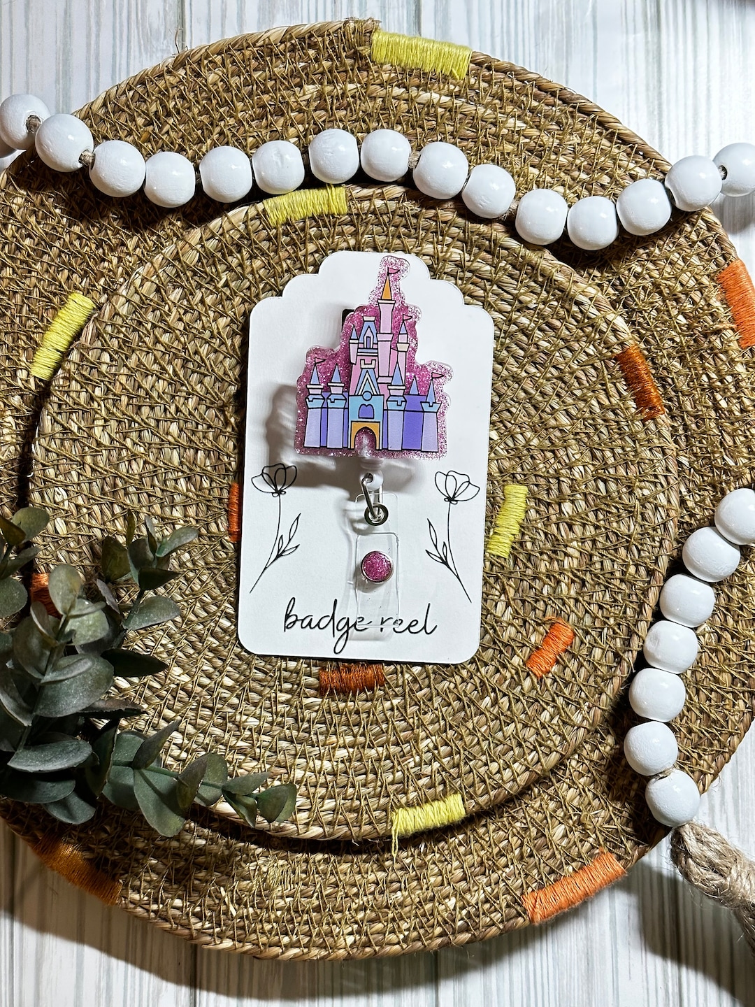 Castle Badge Reel Princess Castle Badge Holder Teacher ID Holder Nurse ...