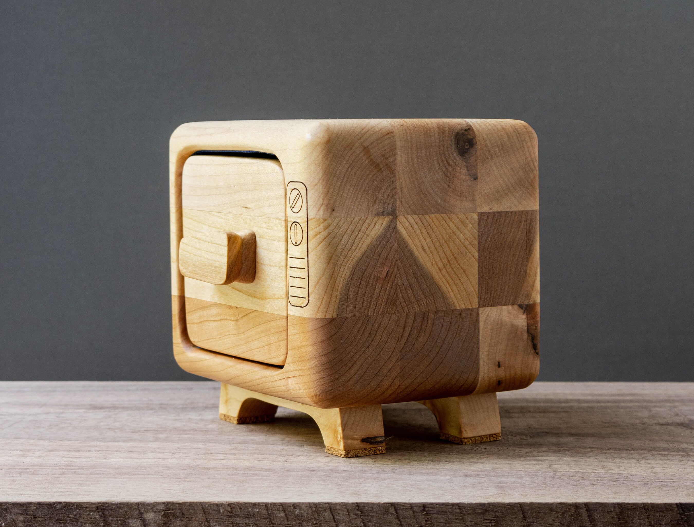 Retro Stash Box, Cherry & Maple Wood, Handmade Minimalist Home Decor ...
