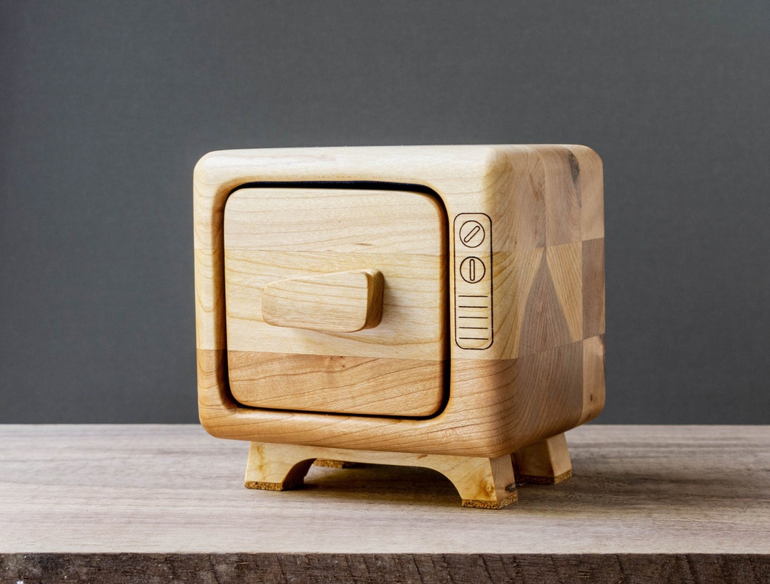 Retro Stash Box, Cherry & Maple Wood, Handmade Minimalist Home Decor ...