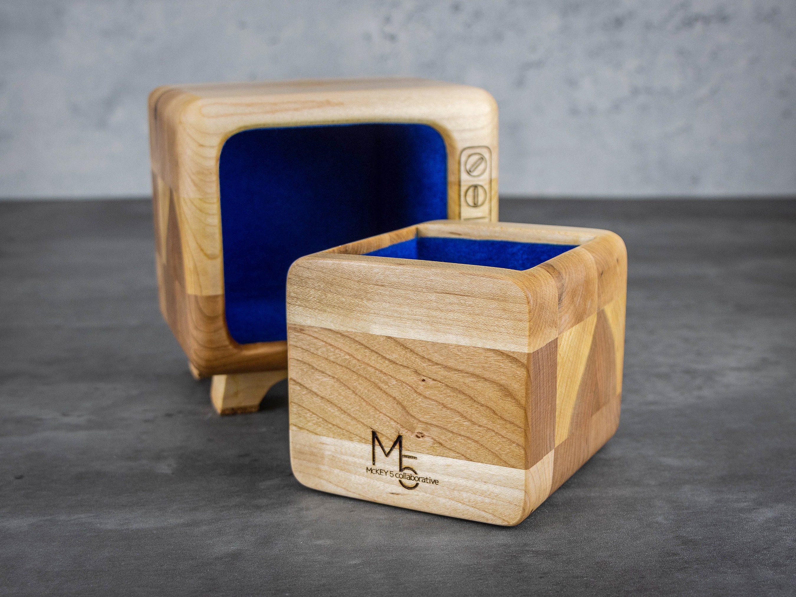 Retro Stash Box, Cherry & Maple Wood, Handmade Minimalist Home Decor ...