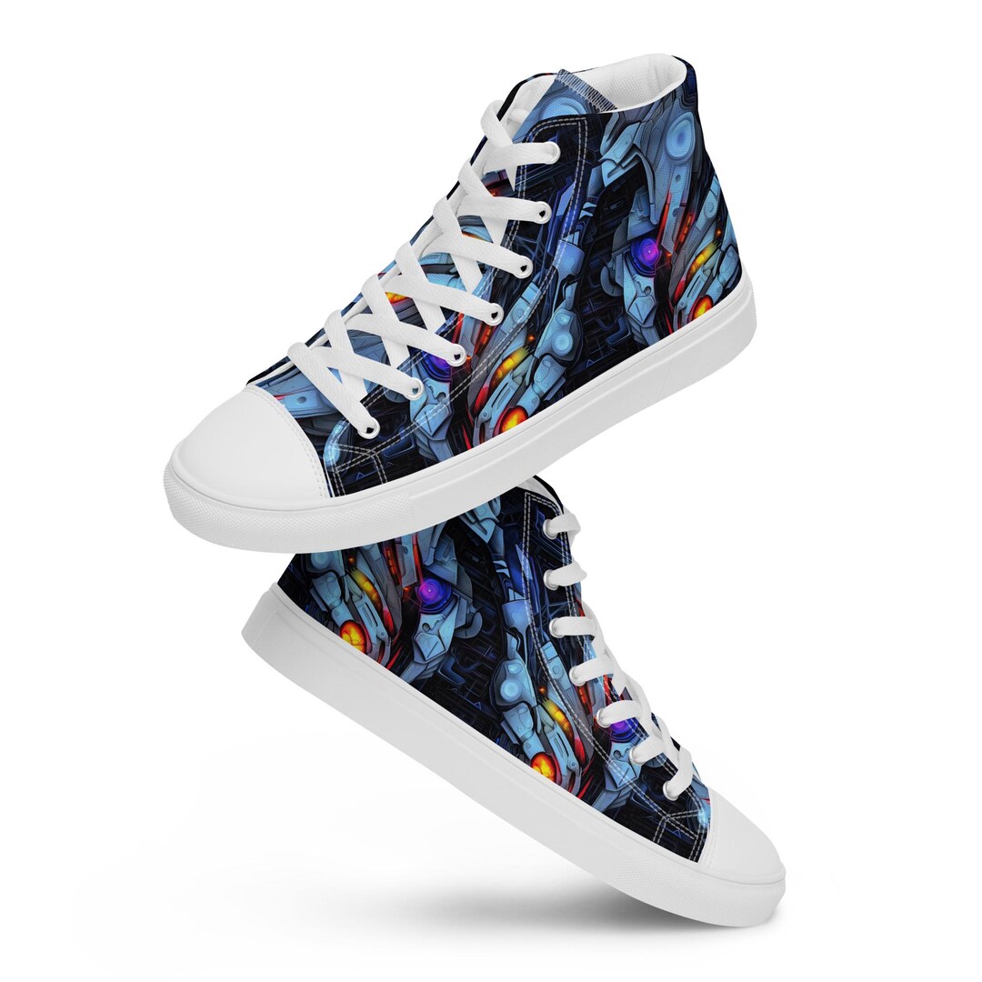 Men’s High Top Canvas Shoes | Mecha Suit Shoes | Streetwear Fashion ...