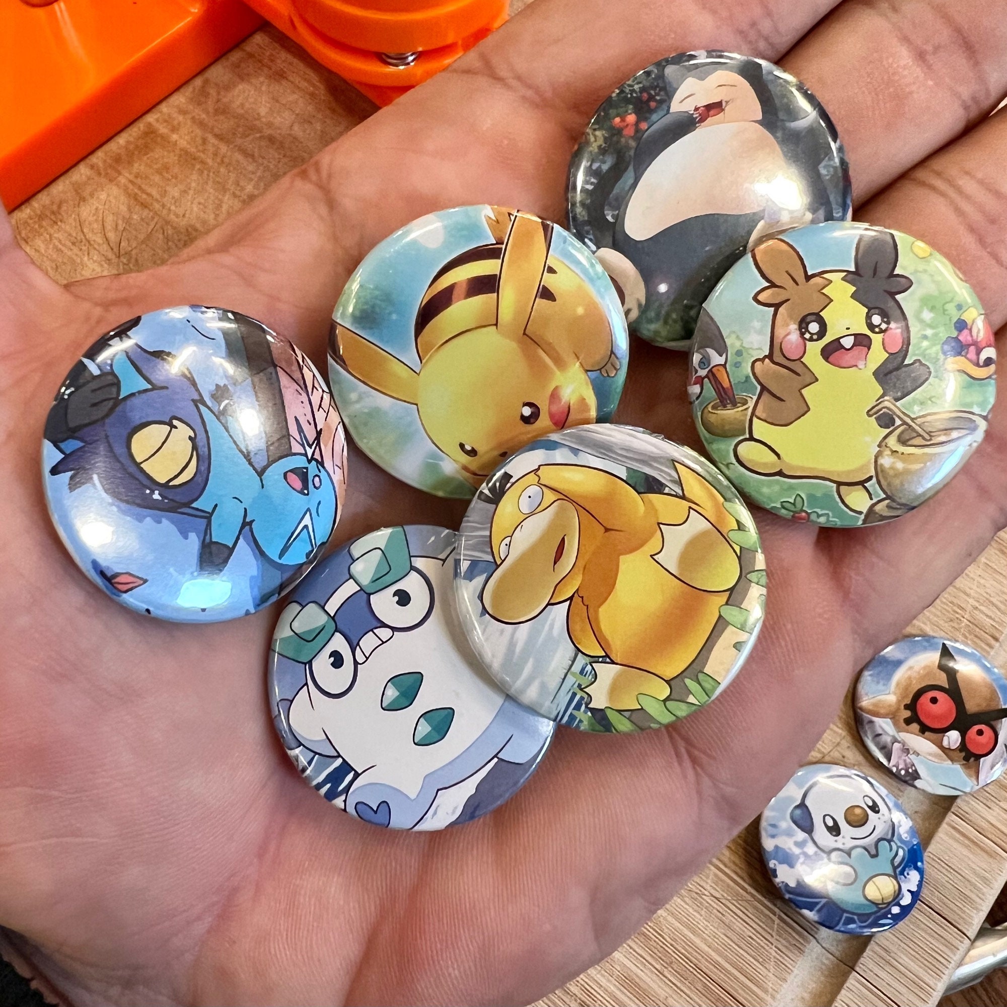 20 Pokémon Button Mystery Pack Made From Real Pokémon Cards Pokemon Pin ...
