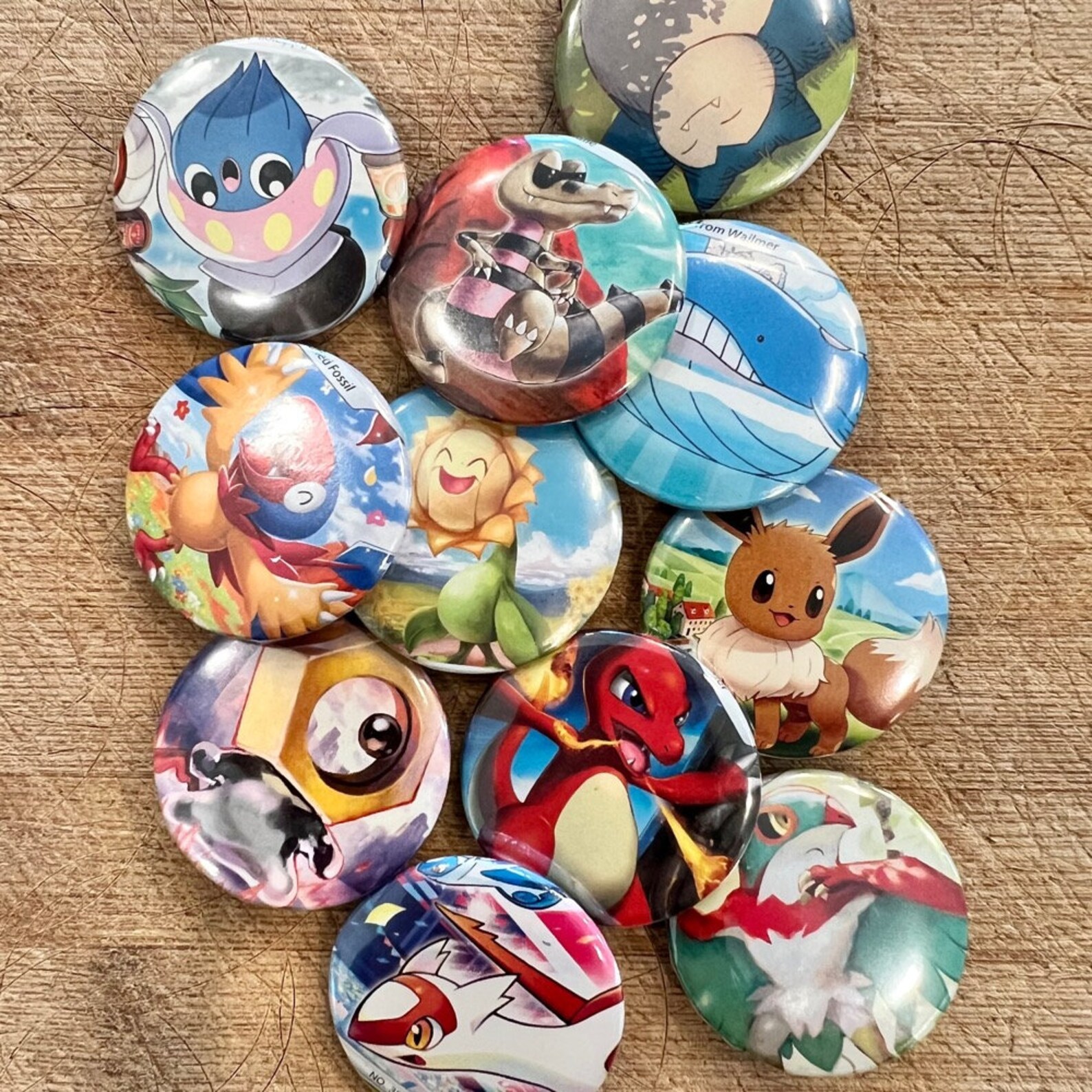 20 Pokémon Button Mystery Pack Made From Real Pokémon Cards Pokemon Pin ...