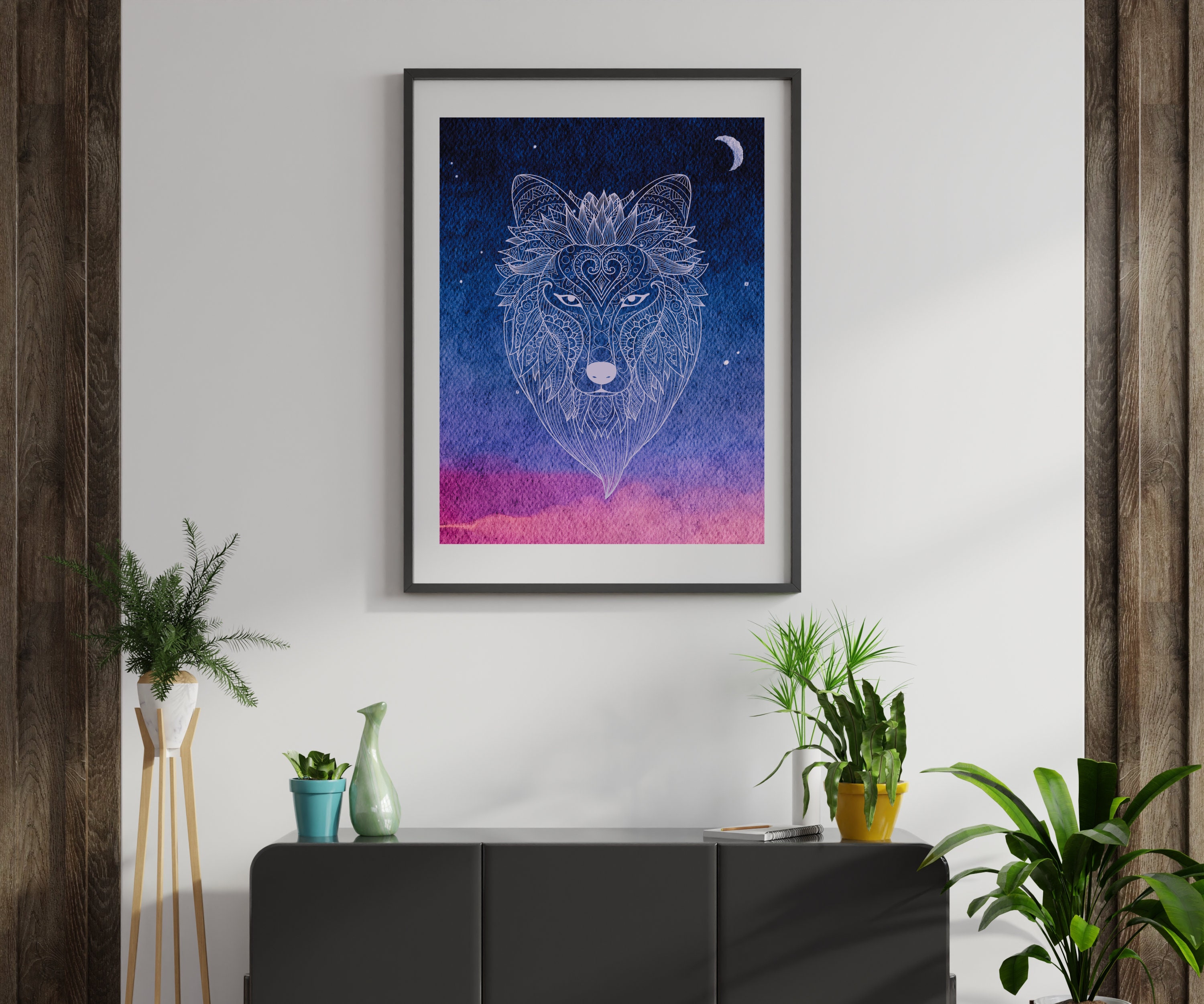 Lone Wolf, Wolf Poster, Printable Wolf Wall Art, Wolf Head, Wolf Head ...