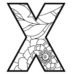 Mandala Alphabet Coloring Pages: Calming Kids Activity (digital ...
