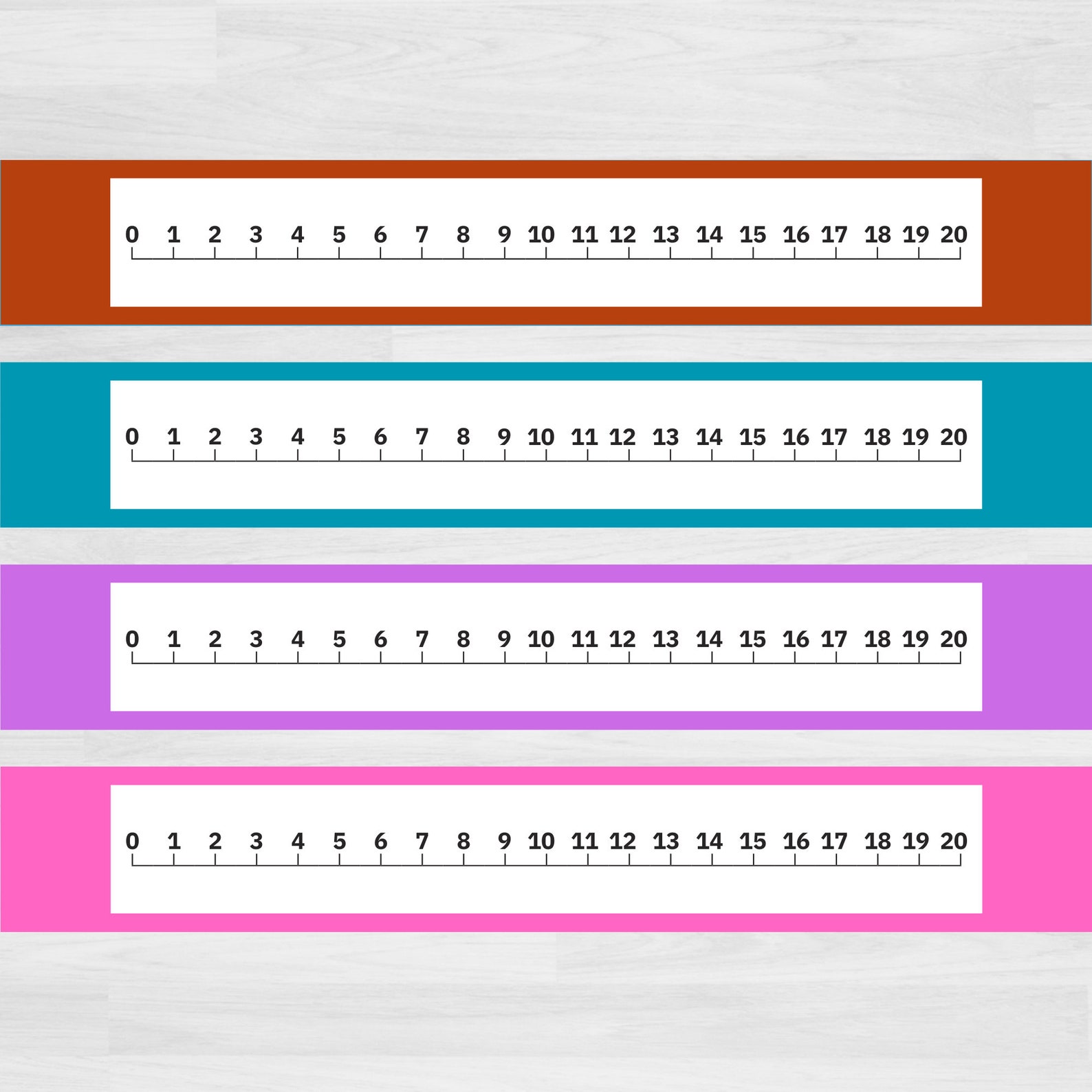 Printable Number Line 0-20: Teacher Classroom Resource (PDF) - Etsy