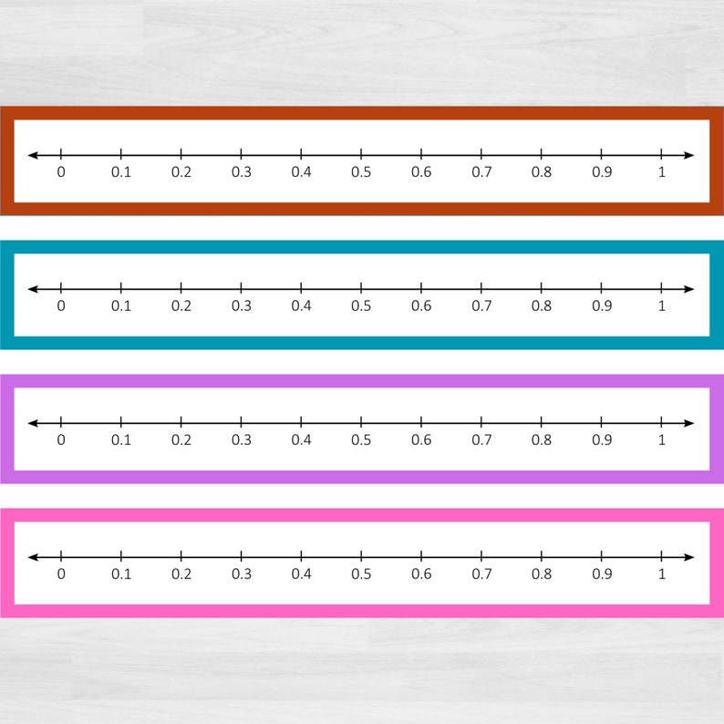 Printable Number Line Fractions 0 to 1 | Number Line Printable ...