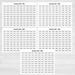 Number Charts 1-2000 Printables: Teacher Classroom Homeschool Resource ...
