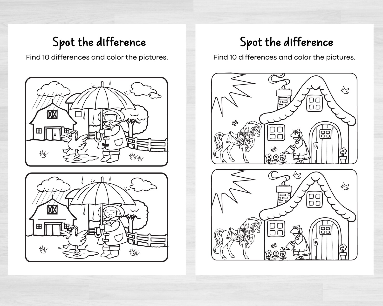 Spot the Difference Activities Spot the Difference Printable - Etsy