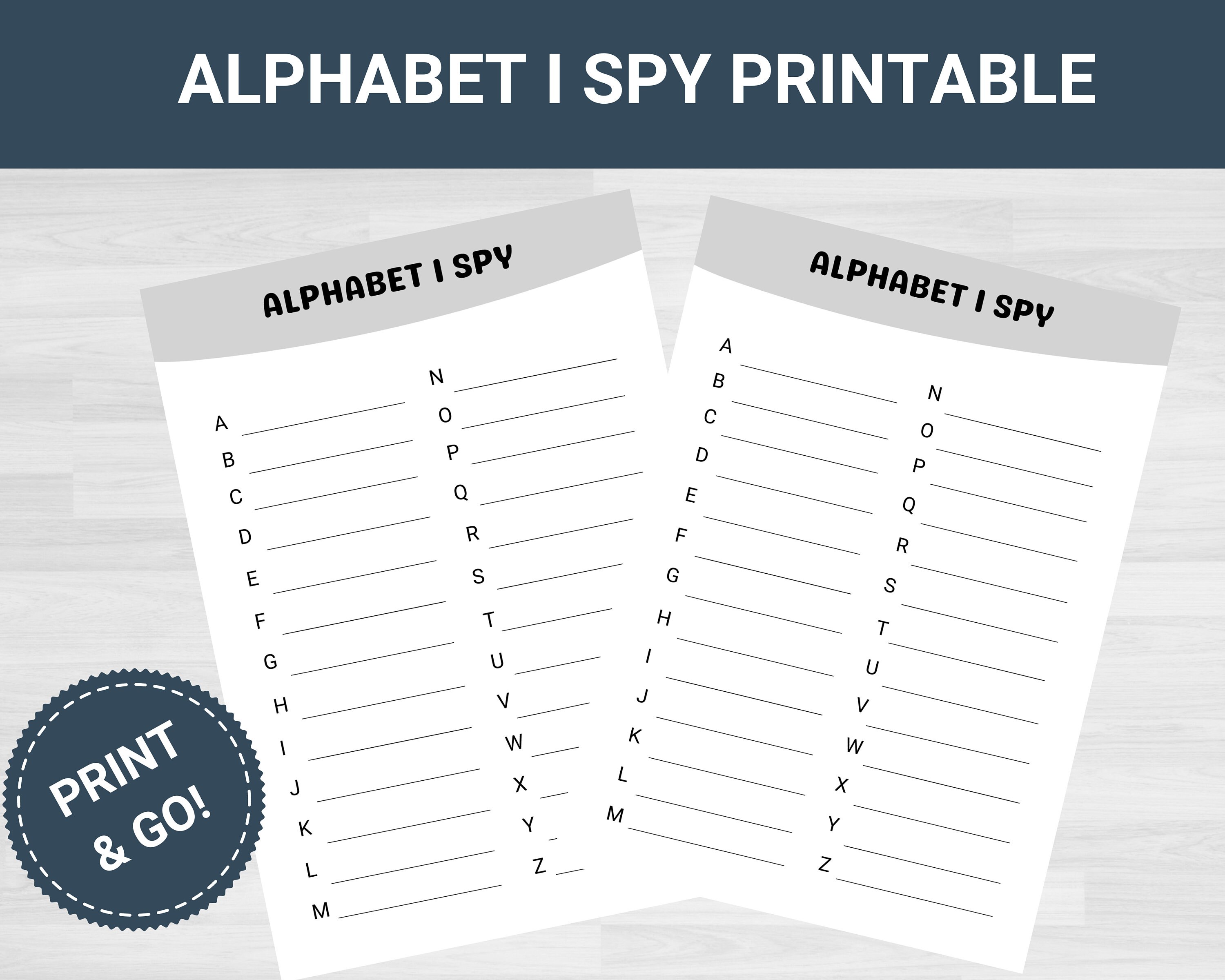 I Spy Printable Alphabet I Spy Printable I Spy Printable - Etsy México