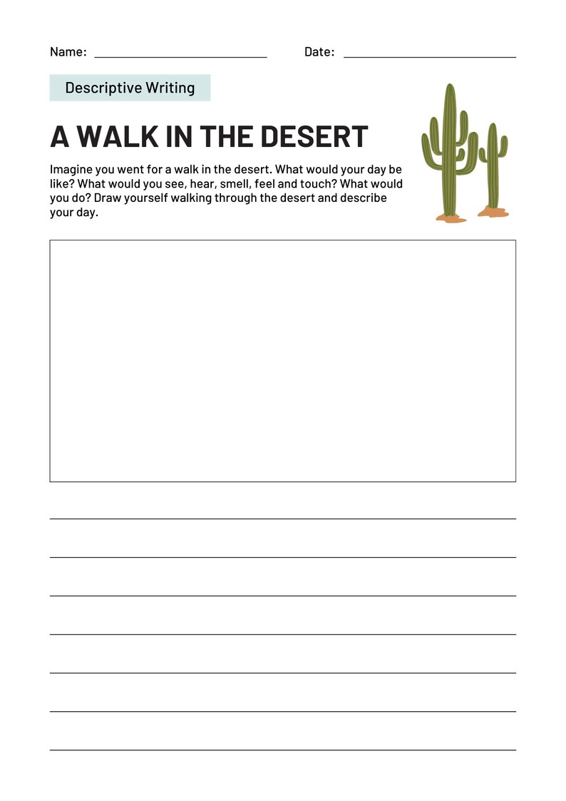 Descriptive Writing Prompts: Story Starters & Draw and Write (digital ...